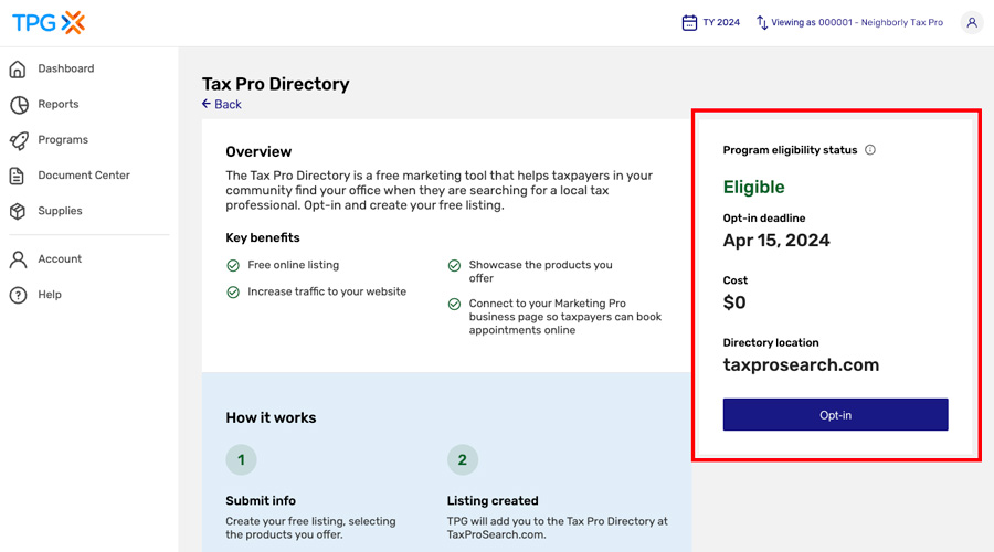 How do I opt-in to programs? – TPG