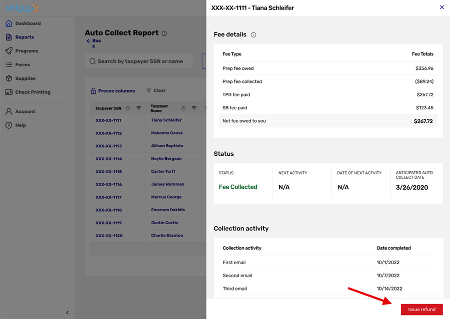 How to refund a taxpayer in Auto Collect that already paid you – SBTPG