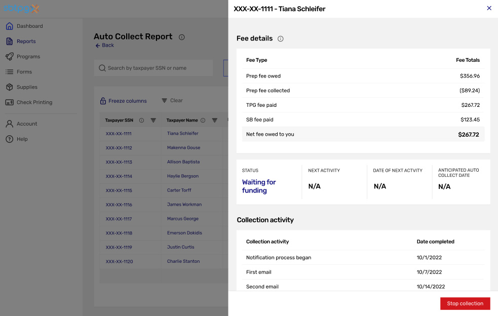 How to track clients in the Auto Collect program – SBTPG